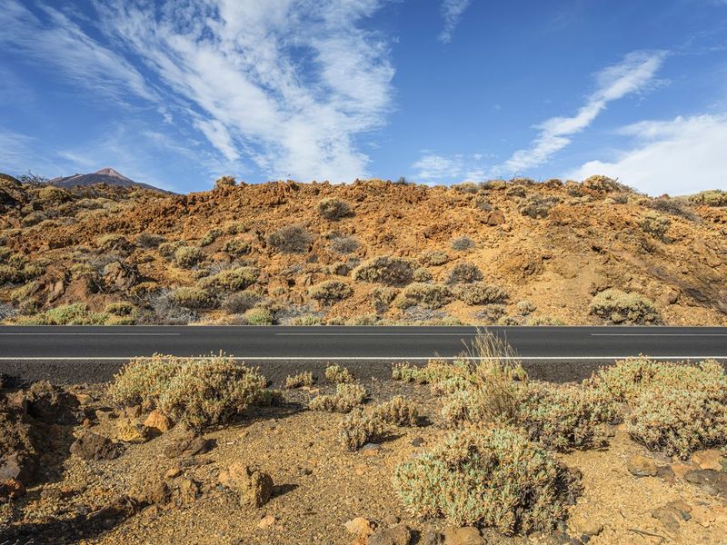 Mountain Slope in Tenerife: Clouds and Nature HDRi Maps and Backplates
