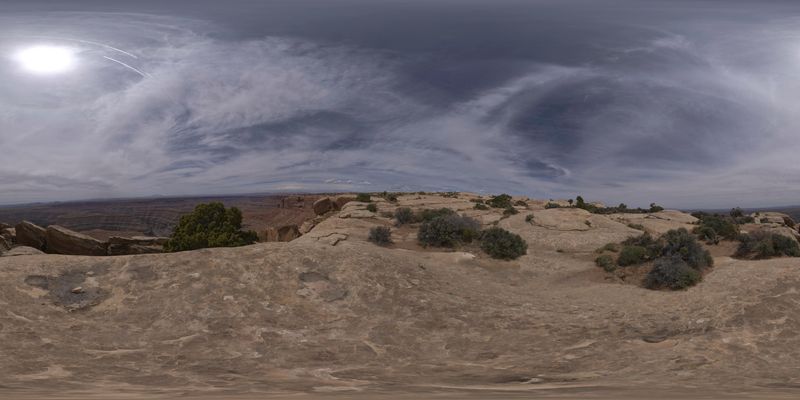 Muley Point Overlook, Utah: Majestic Mountains and Clouds HDRi Maps and ...