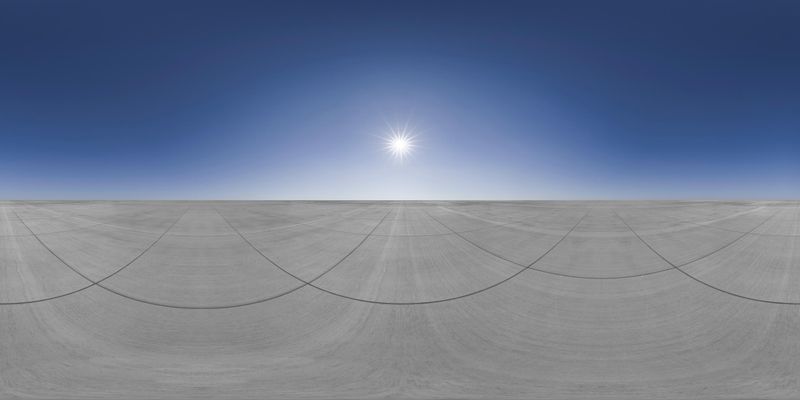 Nature's Sunshine: Sunny Concrete Surface with Clear Skies HDRi Maps ...