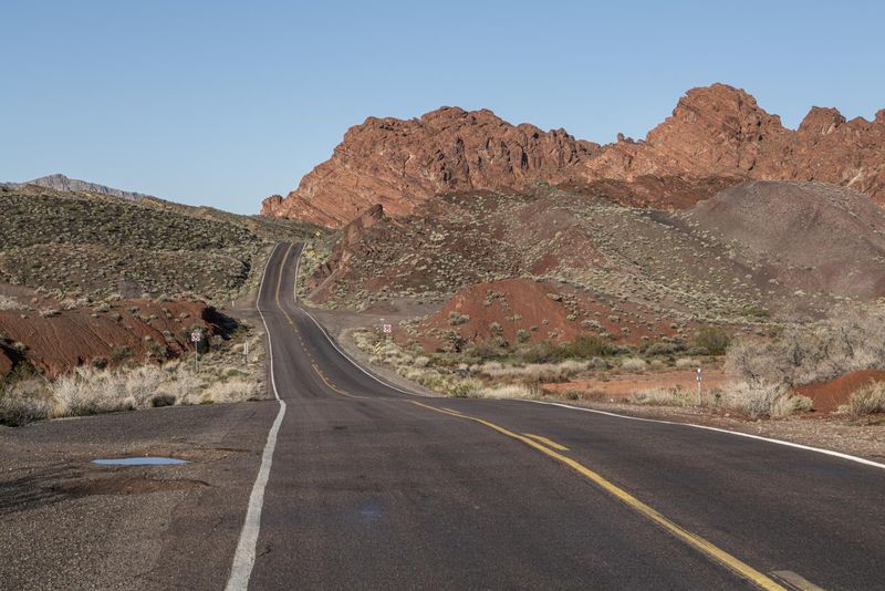 Nevada Desert Highway: Clear Skies and Scenic Views HDRi Maps and ...
