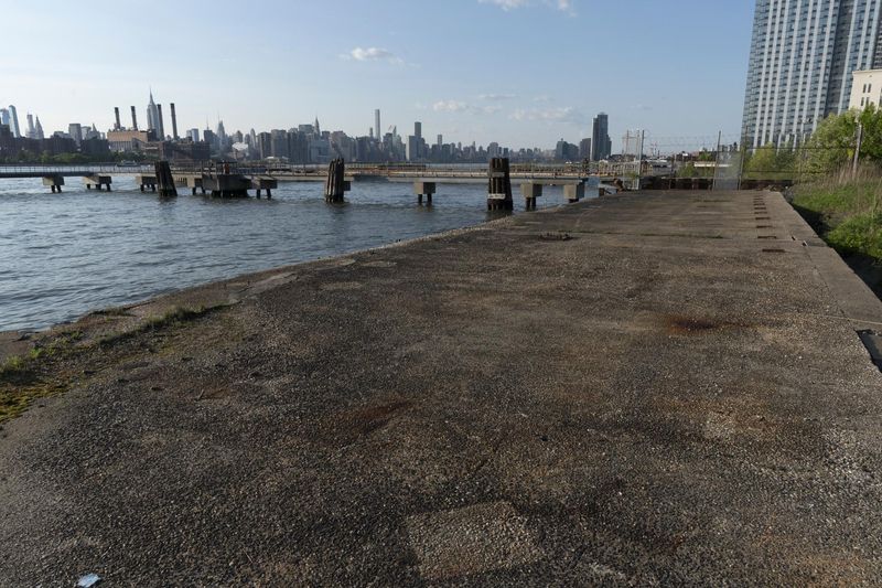 New York City Skyline over Water HDRi Maps and Backplates
