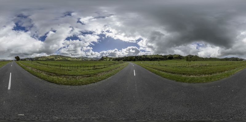 New Zealand's Asian Connection: Asphalt Roads and Lush Greenery HDRi ...