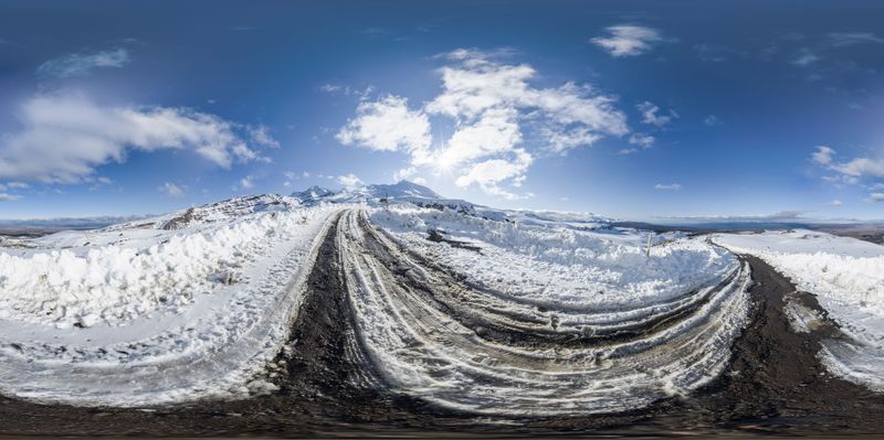 New Zealand Panoramic Road: Mountain View HDRi Maps and Backplates