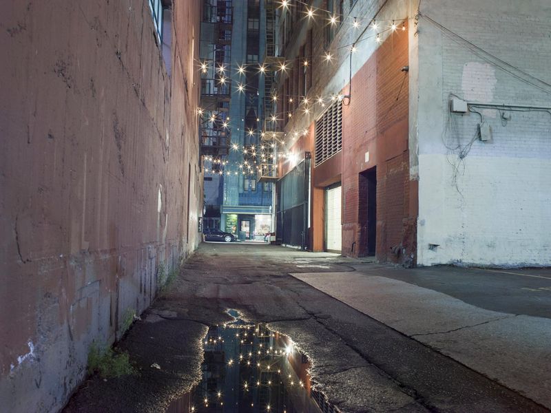 Night City Street Urban Infrastructure HDRi Maps and Backplates