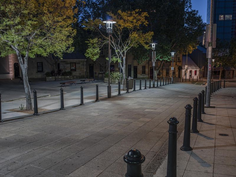 Night Cityscape with Classic Architecture HDRi Maps and Backplates