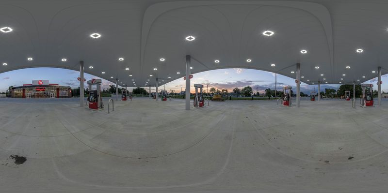 Night at the Gas Station: Concrete and Hard Shadows HDRi Maps and ...