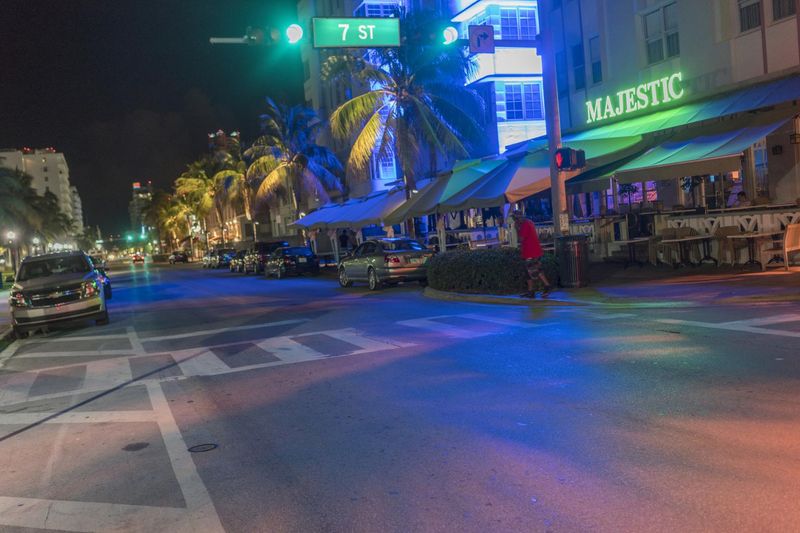 Night in Miami - Urban Cityscape with Neon Lights HDRi Maps and Backplates