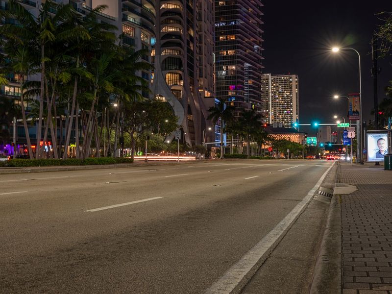 Night in Miami Beach, Florida HDRi Maps and Backplates