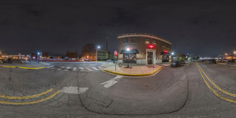 Night Time Intersection with Street Lights and Traffic HDRi Maps and ...
