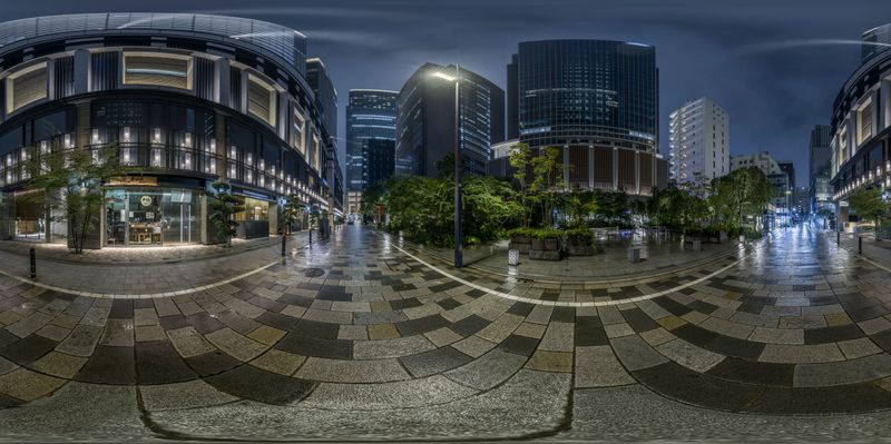 Night Time in Tokyo's City Streets HDRi Maps and Backplates