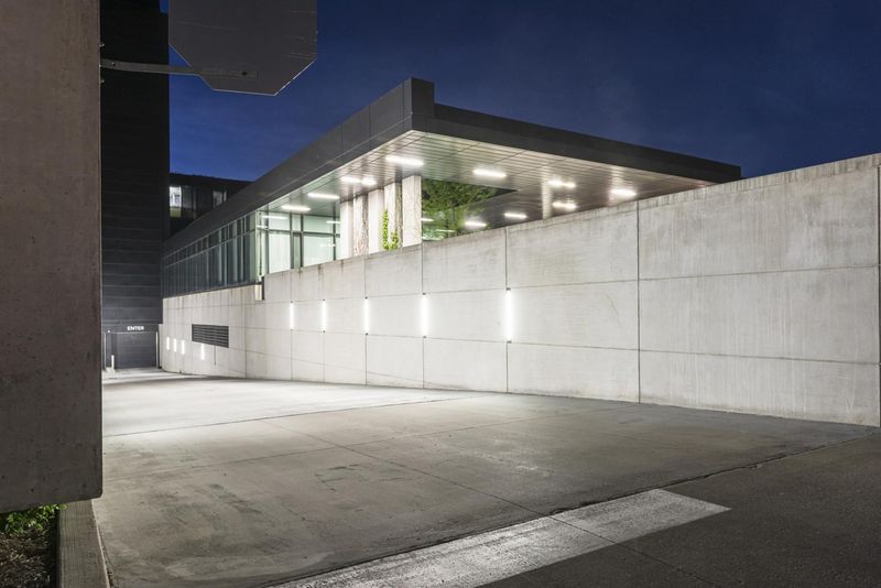 Night Time View of Modern Parking Garage in Toronto, Ontario, Canada ...