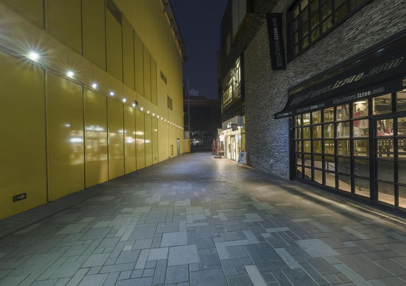 Night View of Sanlitun Urban Beijing HDRi Maps and Backplates