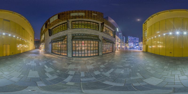 Nighttime Architecture in Sanlitun, Beijing - HDRi Maps and Backplates