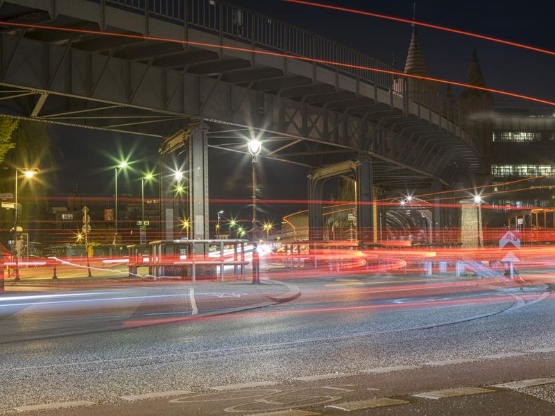Nighttime Berlin Germany - Light Streaks HDRi Maps and Backplates
