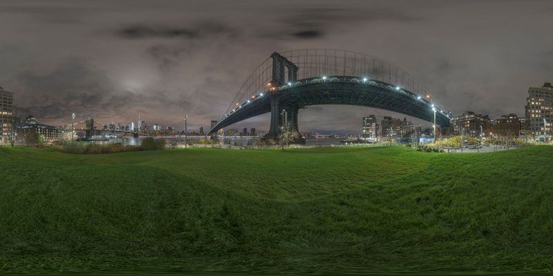 Nighttime Bridge in Manhattan: A Majestic Cityscape HDRi Maps and ...