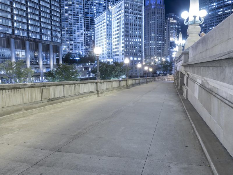 Nighttime City Skyline with Street Lights and Balcony Railing HDRi Maps ...