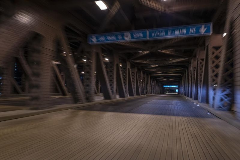 Nighttime cityscape of Chicago, Illinois, USA HDRi Maps and Backplates