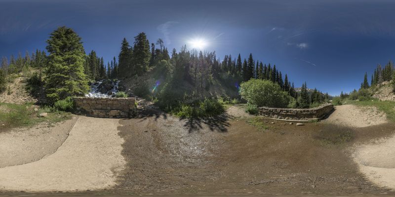 Off-Road Track in Colorado: Mountains and Nature HDRi Maps and Backplates