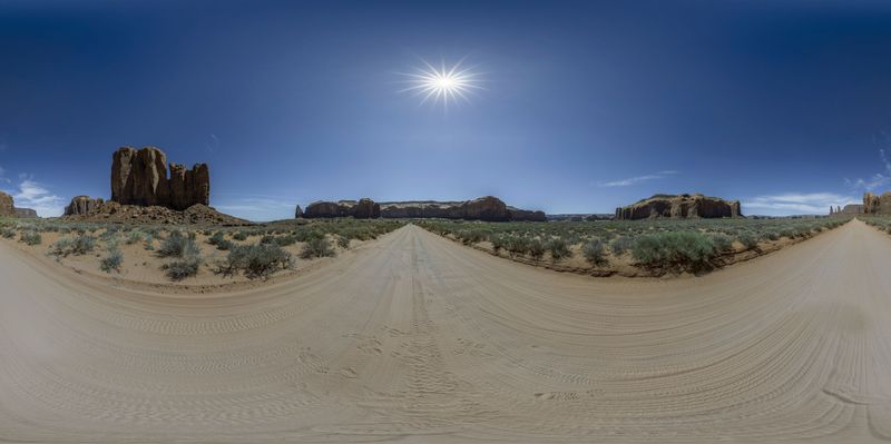 Off-Road Track in Utah and Arizona Landscape HDRi Maps and Backplates