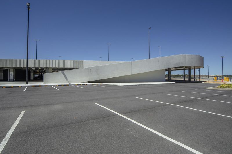 Open Parking Lot Overpass under Clear Sky HDRi Maps and Backplates