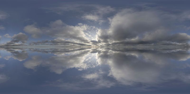 Open Space with Dramatic Grey Sky Dome HDRi Maps and Backplates