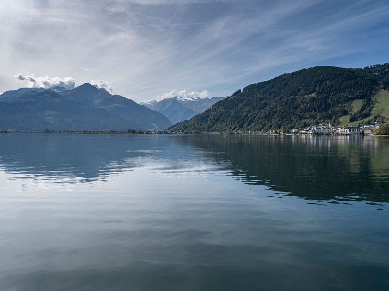Overlook of Zell am See: Mountain and Lake View HDRi Maps and Backplates