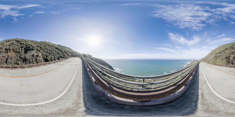 Pacific Coast Highway in California: Curves Leading to the Ocean on a ...