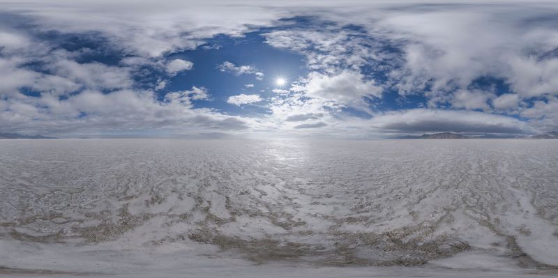 Panoramic View of the Ocean Surface with Clouds HDRi Maps and Backplates