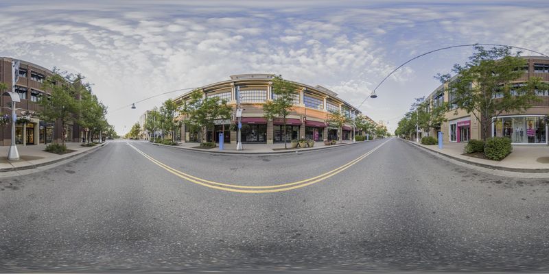 Panoramic View of a Straight Road in Downtown Denver - HDRi Maps and ...