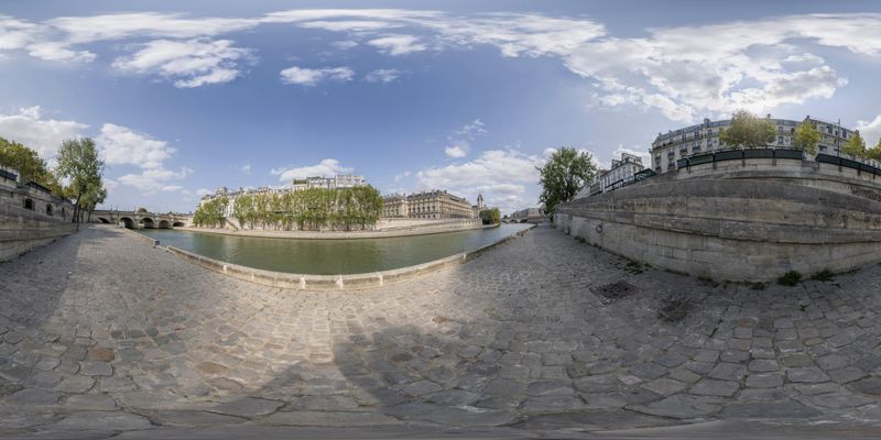 Paris: A View of the City Buildings from the Seine HDRi Maps and Backplates