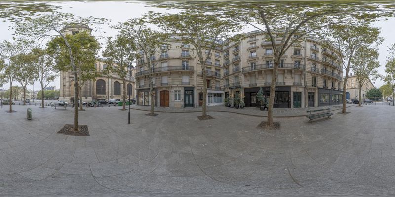 Paris, France: A Classic Architecture Building HDRi Maps and Backplates