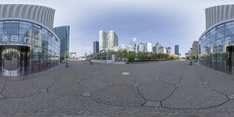 Paris Street with Circular Mirrors and Tall Buildings HDRi Maps and ...