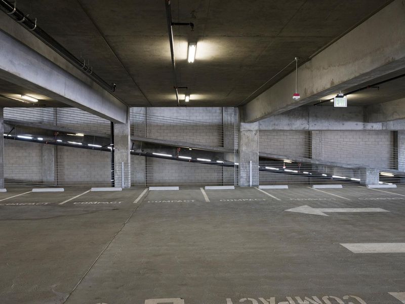 Parking Garage with Marked Parking Spaces on Concrete Floor HDRi Maps ...