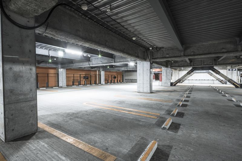 Parking Garage Overhead Parking Lot HDRi Maps and Backplates