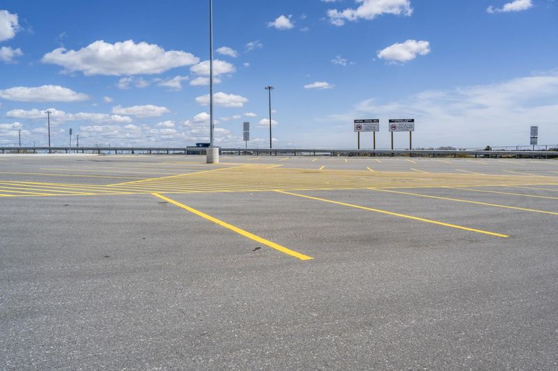 Parking Lot in Suburban Landscape - HDRi Maps and Backplates