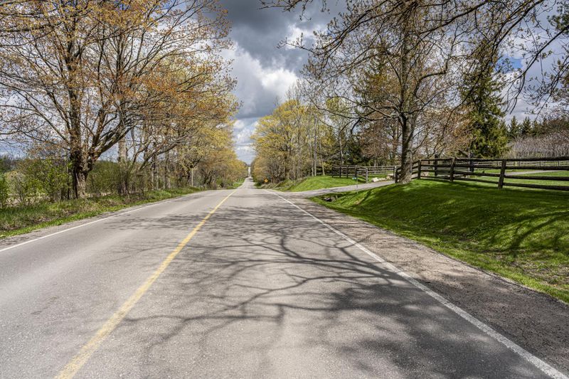 Picturesque Landscape of Canada's Rural Road HDRi Maps and Backplates