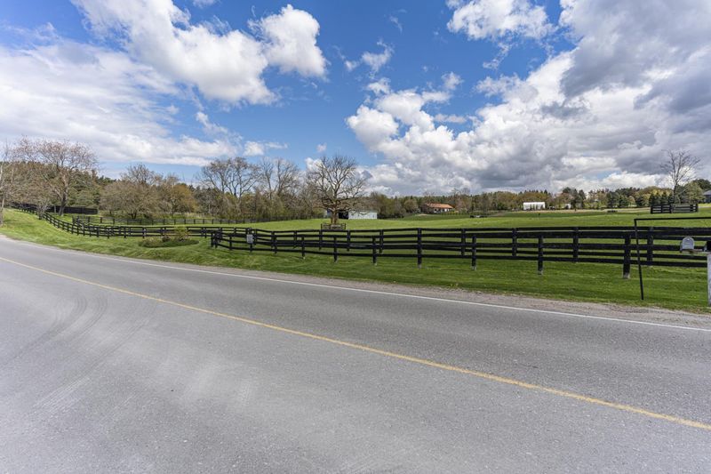 Picturesque Road in Ontario with Tree and Fence HDRi Maps and Backplates