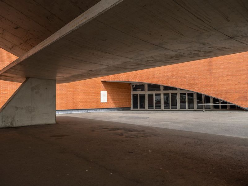 Porto Concert Hall: Urban Setting with Brick Wall HDRi Maps and Backplates