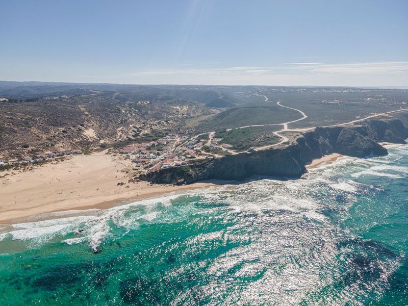 Portugal's Beach: Elevated Ocean Views HDRi Maps and Backplates
