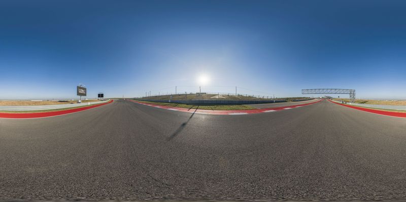 Race Track: Bright Sun and Clear Sky HDRi Maps and Backplates