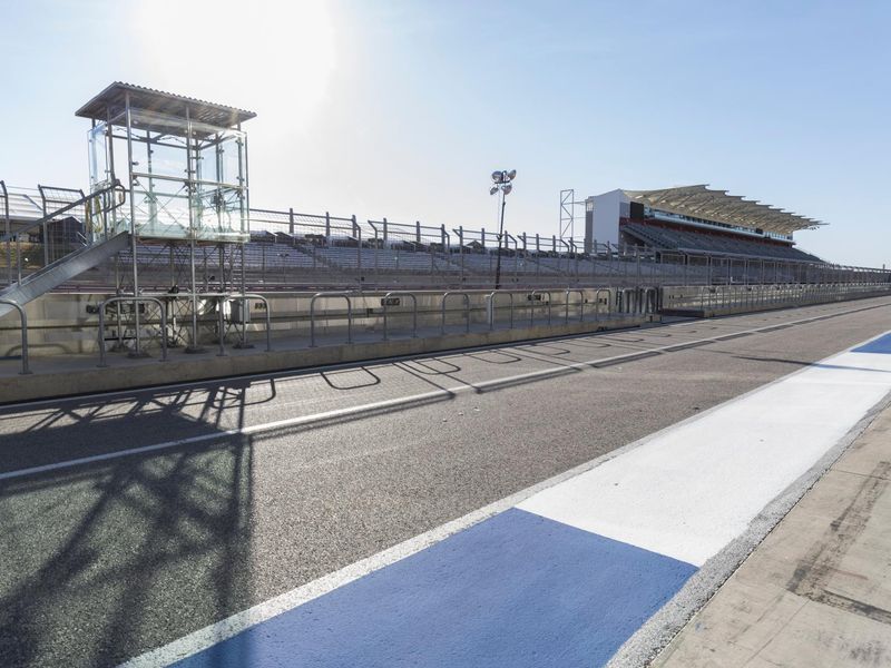 Race Track Road with Clear Sky and Sun HDRi Maps and Backplates
