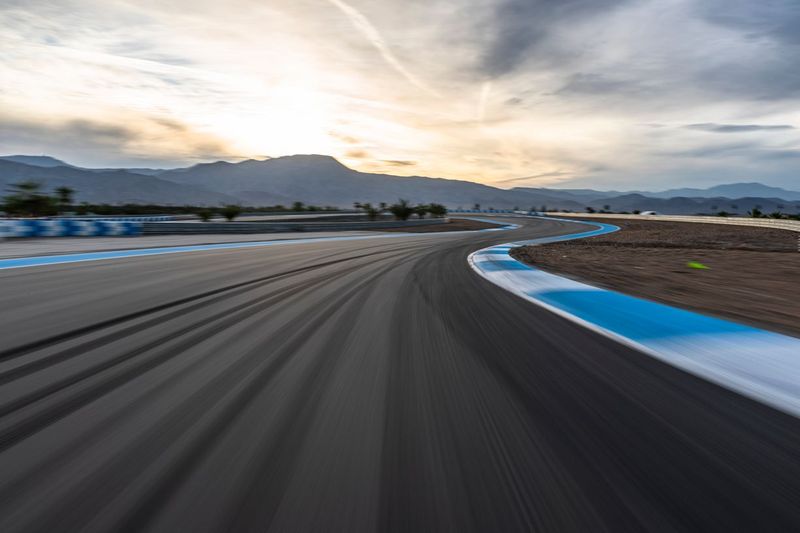 Race Track Road at Sunrise in the USA HDRi Maps and Backplates
