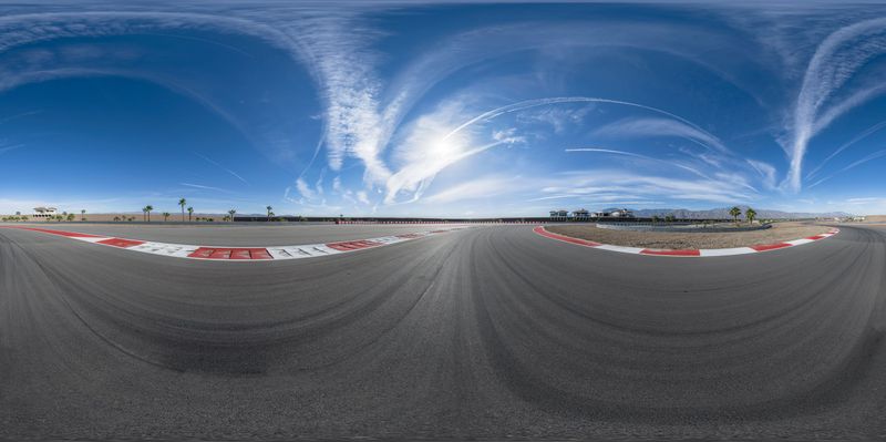 Race Track in the USA: Asphalt Road Curves and Stretches HDRi Maps and ...