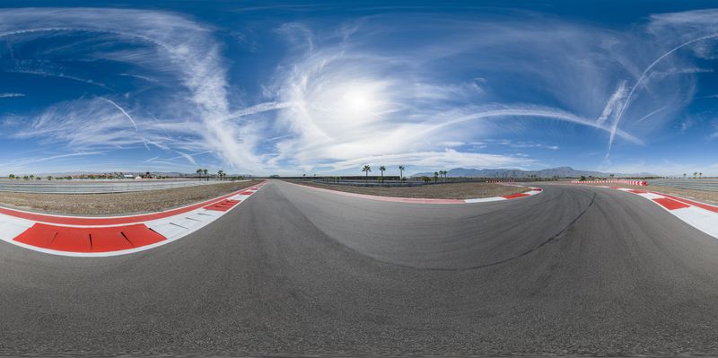 Race Track in the USA: Clear Skies and Abundant Sunshine HDRi Maps and ...