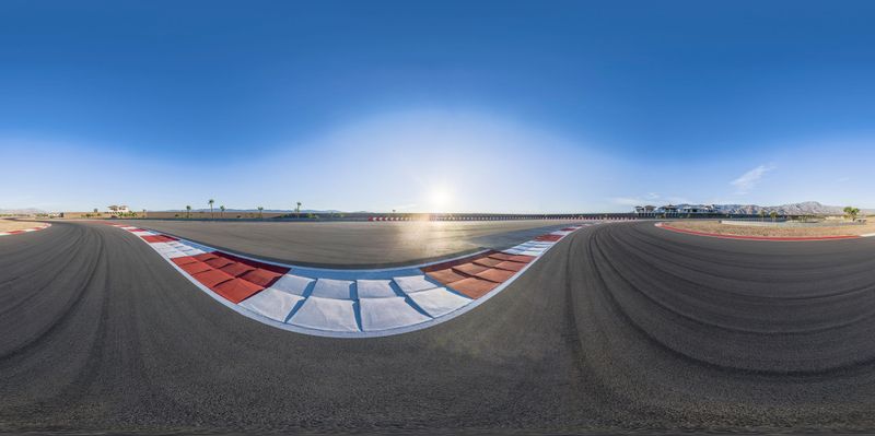 Race Track in the USA: Dawn and Sunshine HDRi Maps and Backplates
