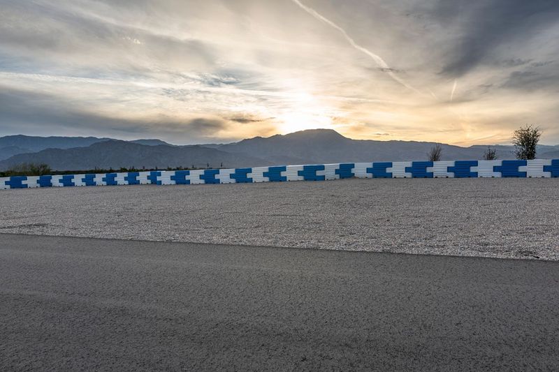 Race Track in USA: Sunrise on the Asphalt HDRi Maps and Backplates