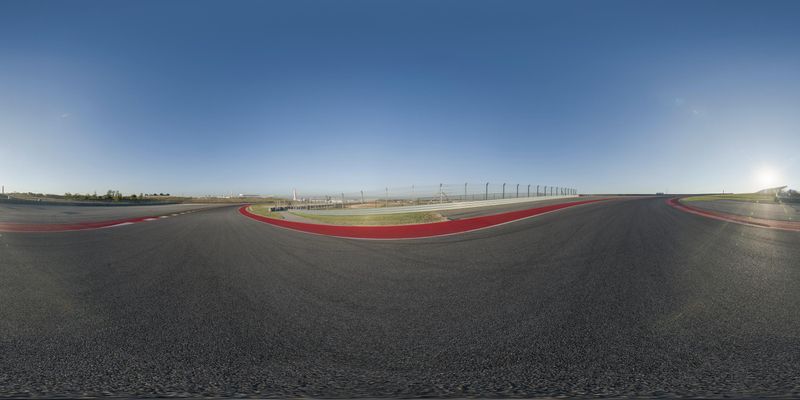 Wide View of a Racetrack from a Fisheye Lens - HDRi Maps and Backplates