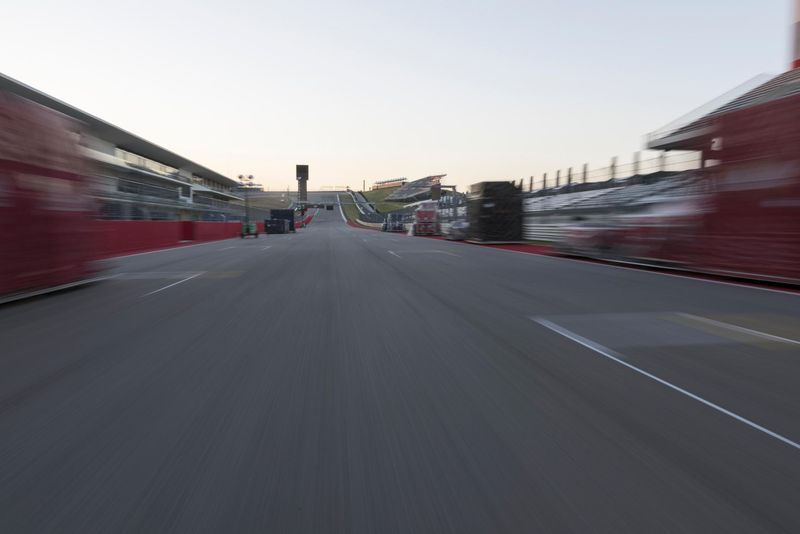 Red Race Car Speeding Down the Road HDRi Maps and Backplates