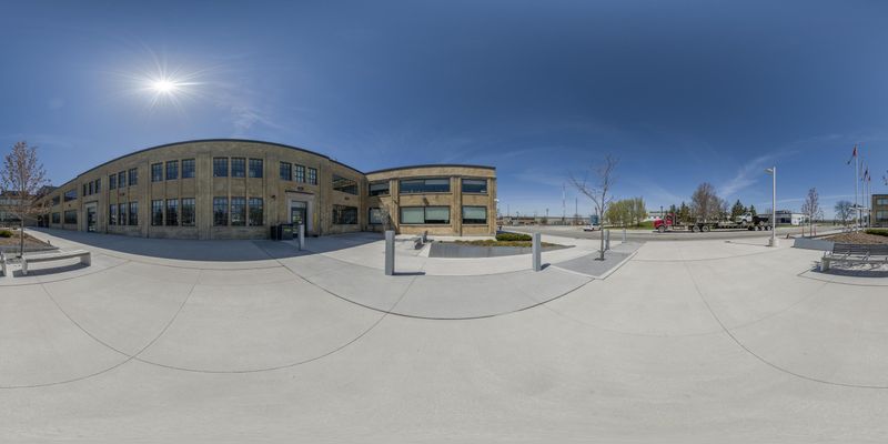 Reflection of a Building in an Outdoor Skating Park in Toronto HDRi ...