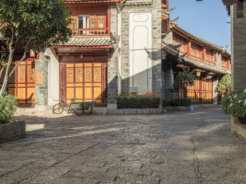 Residential Area with Historic Architecture and Cobblestone Roads HDRi ...